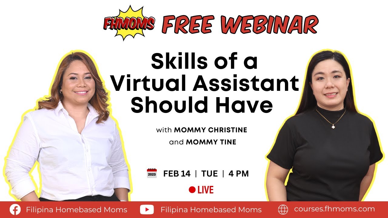 FHMOMS FREE WEBINAR: Skills of a Virtual Assistant Should Have - YouTube