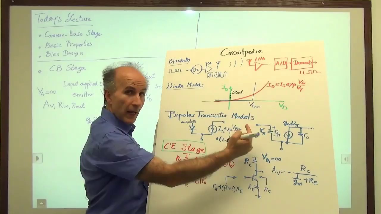 Razavi Electronics 1, Lec 26, Common-Base Stage - YouTube