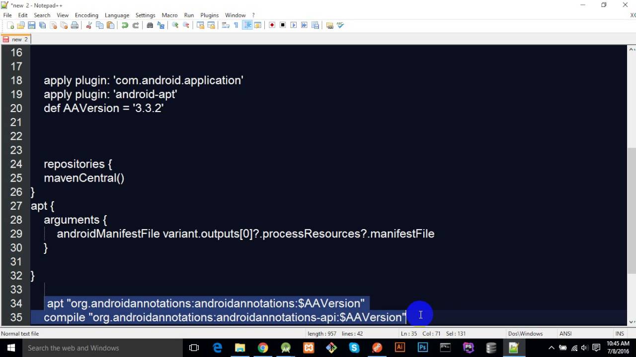 Android annotation setup - tutorial #1 - YouTube