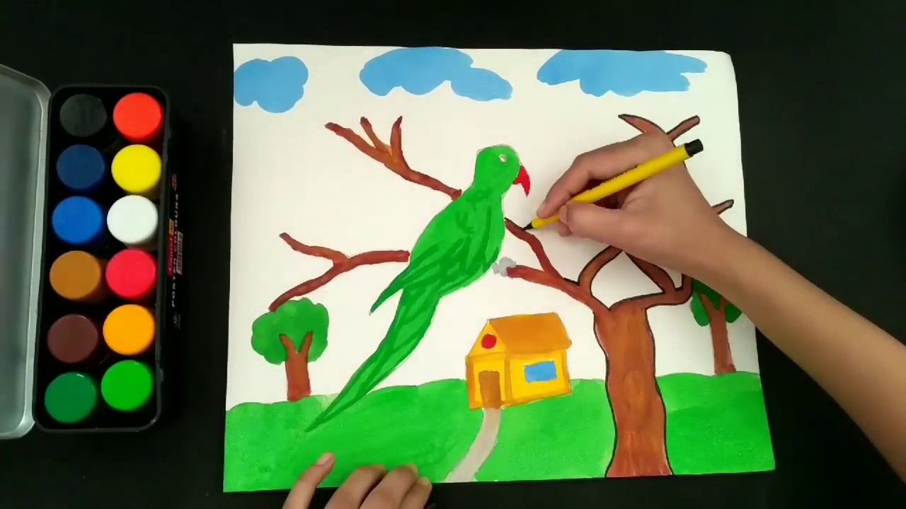 Time Lapse! How to Draw A Parrot🐦 | Fast drawing | Must Watch🐦 - YouTube