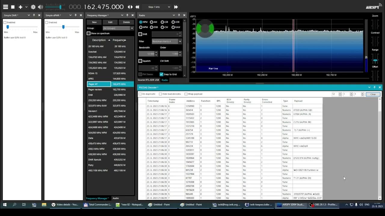 Pager (POCSAG) decoder in SDR# - YouTube