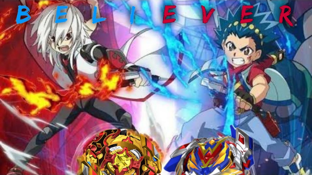 Volt Aoi Vs Shu Kurenai [AMV] Believer - Beyblade Burst - YouTube