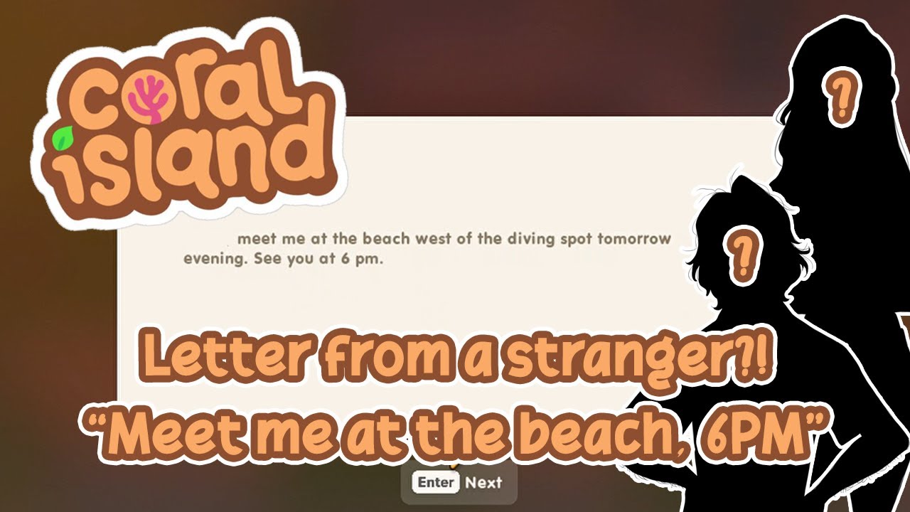 Coral Island | Mysterious Letter: "Meet me at the Beach 6PM" Cutscene ...