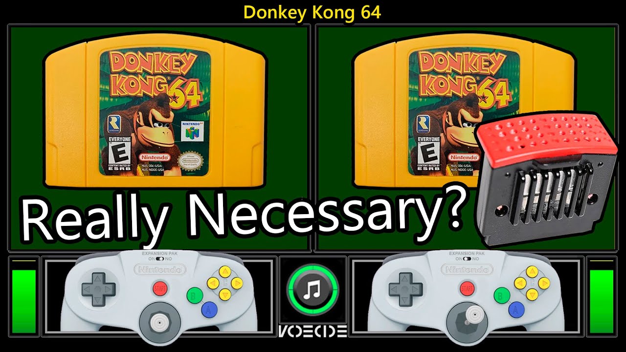 Donkey Kong 64 (Nintendo 64 vs Nintendo 64 w/ Expansion Pak) Gameplay ...