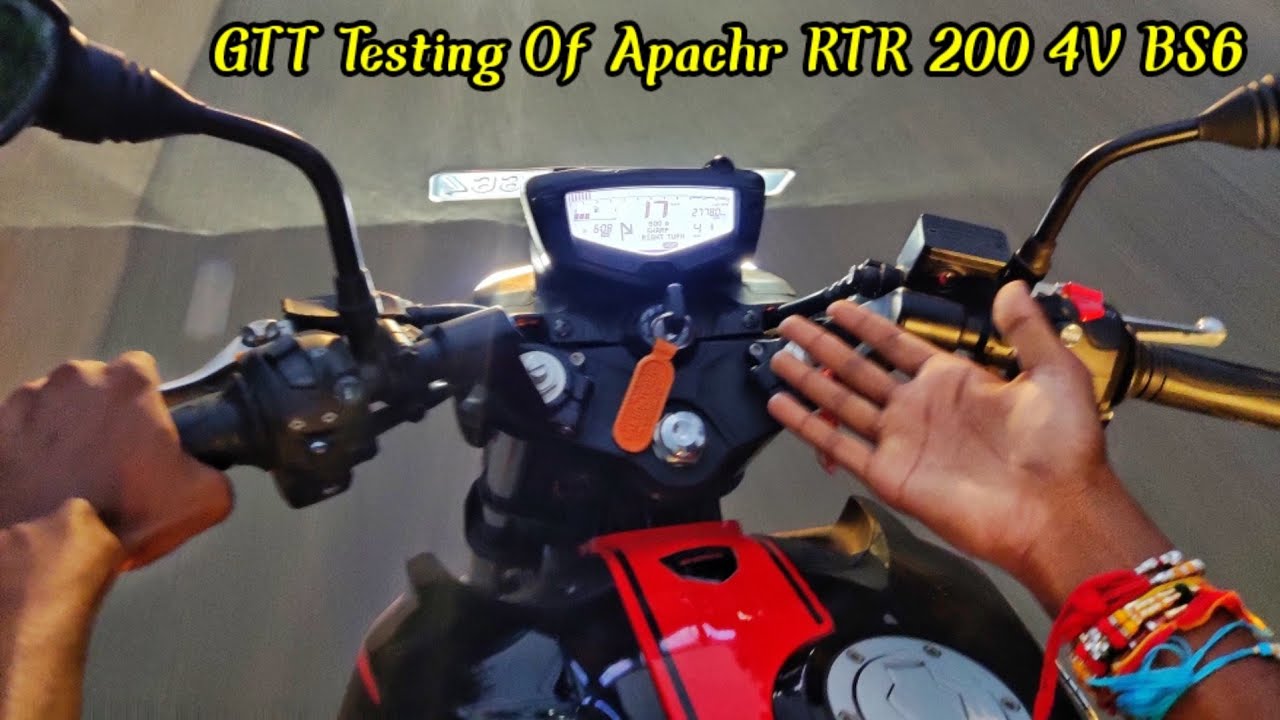 GTT - Glide Through Traffic Test of Apache RTR 200 4V BS6|| How GTT ...
