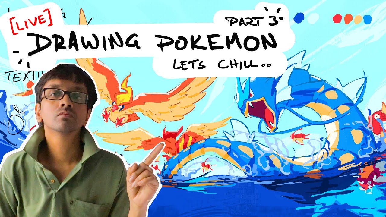 [LIVE] chillin out n finishing this Pokemon drawing :D - YouTube