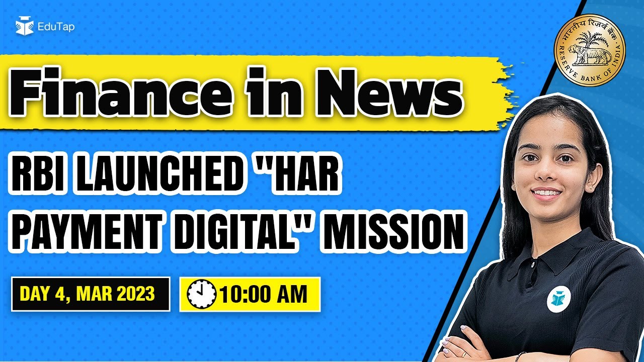 Finance Current Affairs | RBI Launched Har Payment Digital Mission ...