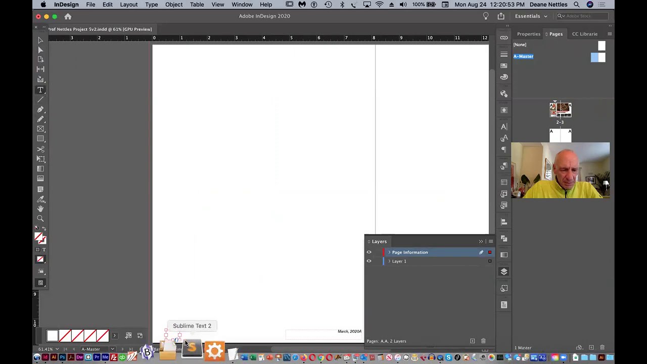 Adding page numbers and using Master Pages - YouTube