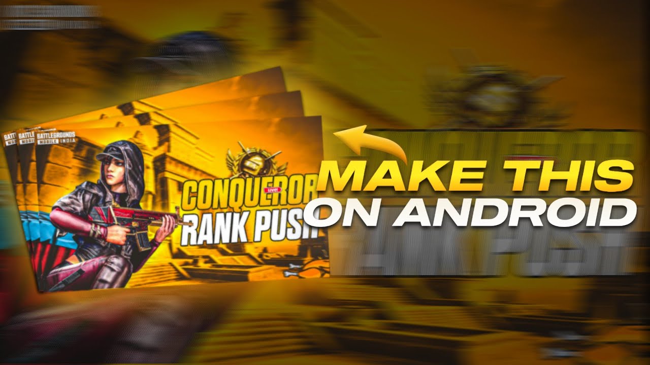 HOW TO MAKE BGMI THUMBNAIL / BGMI RANK PUSH THUMBNAIL TUTORIAL - YouTube