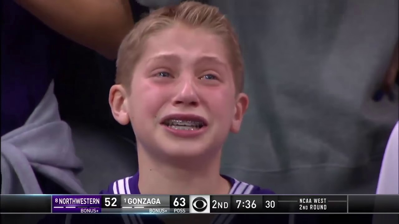 Crying Northwestern Kid Becomes Immediate Tournament Internet Sensation ...