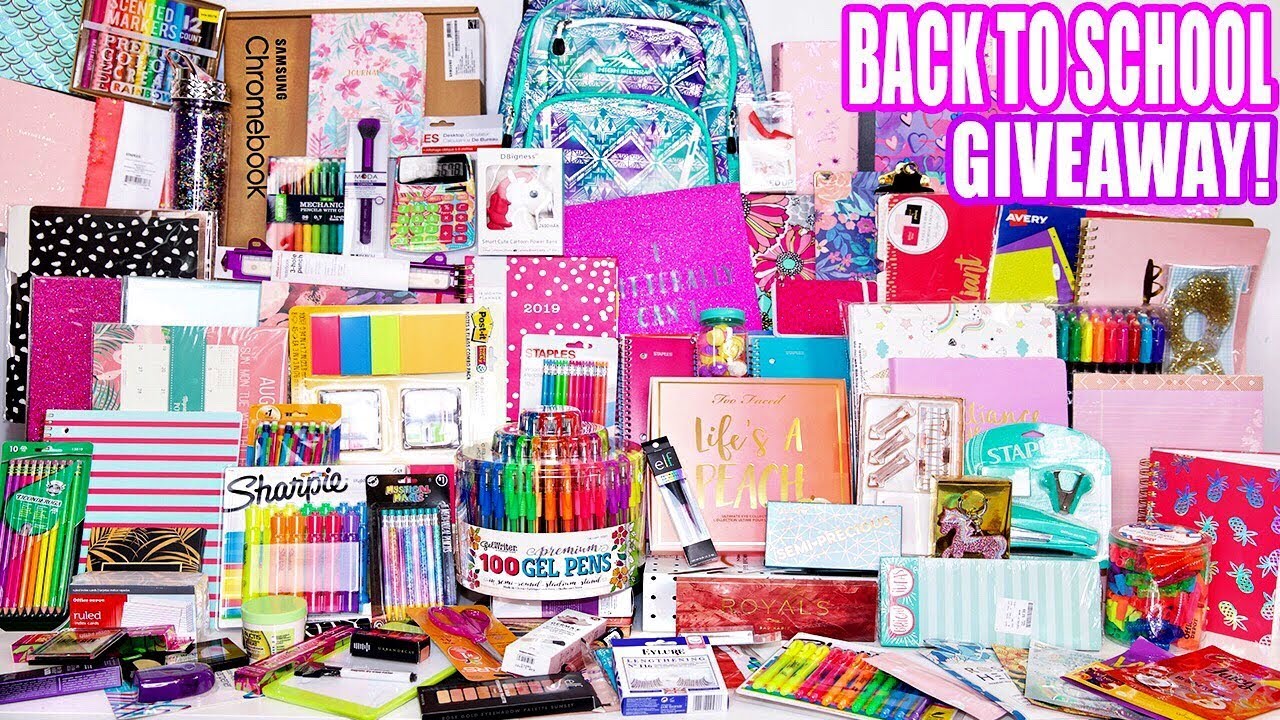 Biggest Back To School Giveaway EVER! School supplies, Chromebook ...