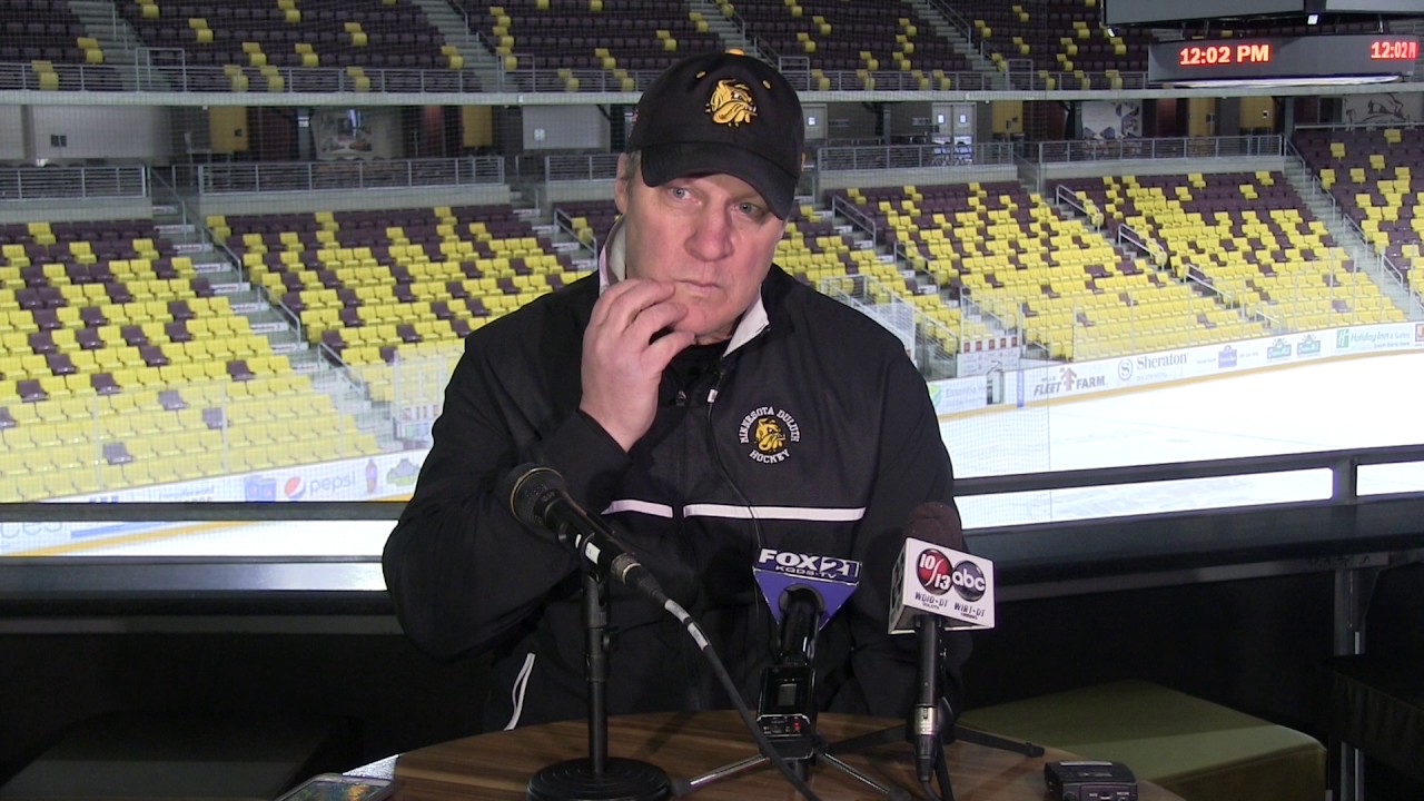2016-17 UMD Men's Hockey coach Scott Sandelin Press Conference Dec 14 ...
