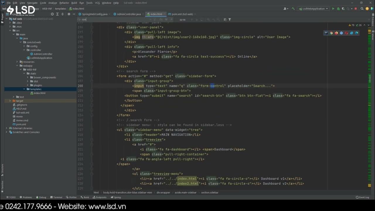 #15 Tạo layout với thymeleaf p2 - YouTube