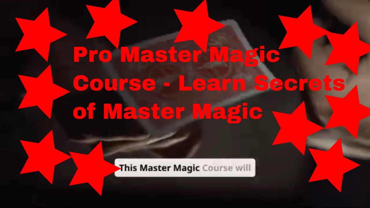 Pro Master Magic Course - Learn Secrets of Master Magic - YouTube