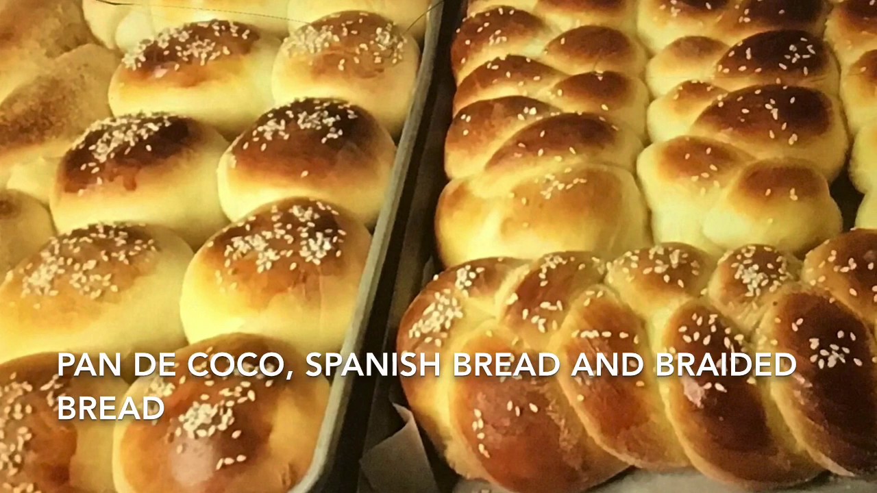 Delicious Bread 3 ways (Pan De Coco, Spanish Bread and Plain Braided ...