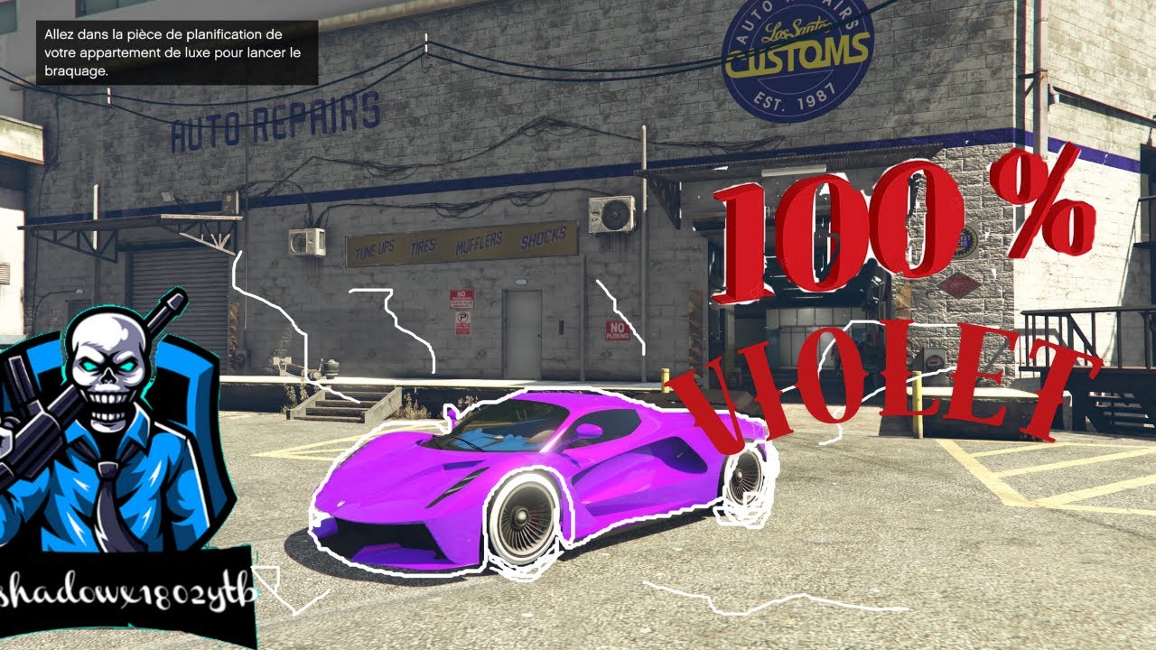 TUTO COULEUR CREW GTA 5 online 100% VIOLET CUSTOM - YouTube