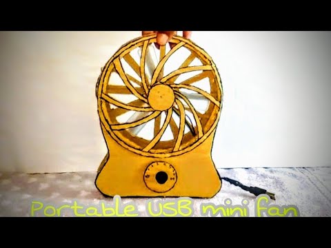 How to make usb mini fan at home from cardboard - YouTube