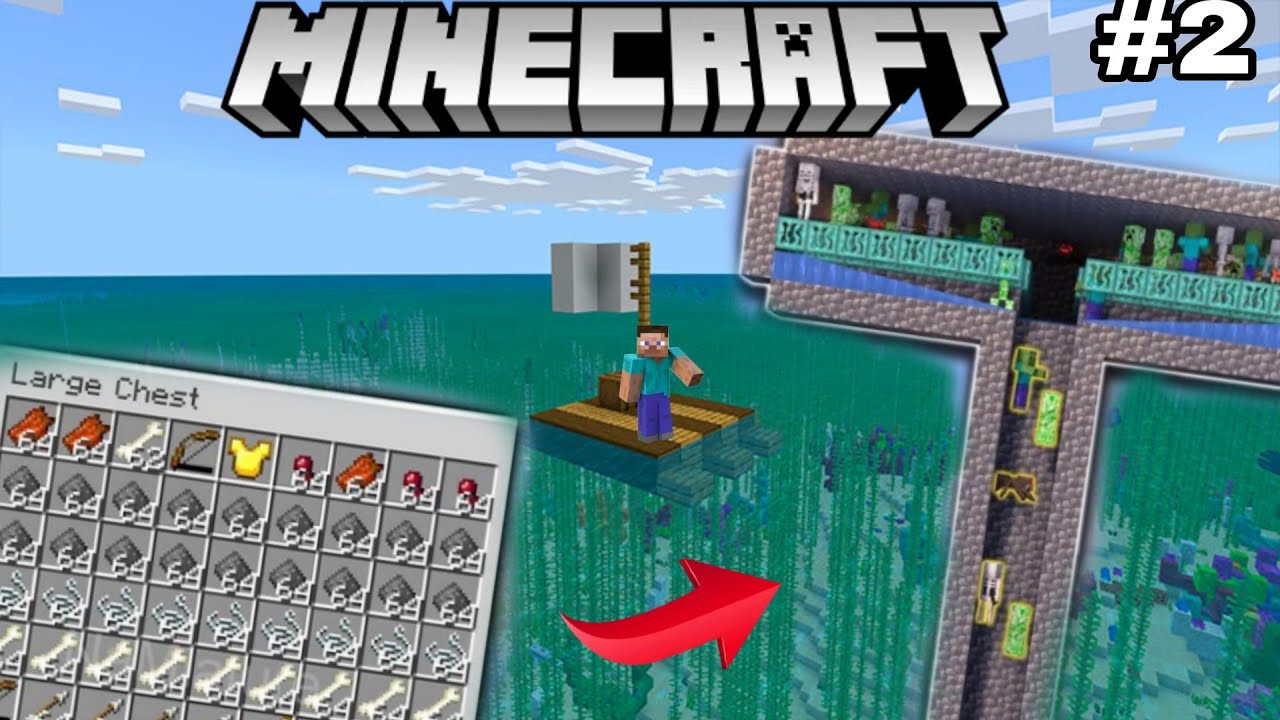 I MADE A XP FARM IN RAFT SURVIVAL || MINECRAFT #2 || - YouTube