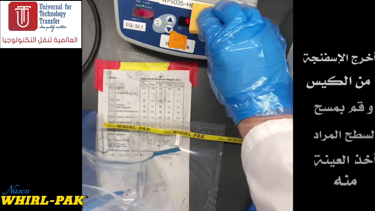 Demonstrating Sponge Sampling Device for Food Industry - UTT - Egypt ...