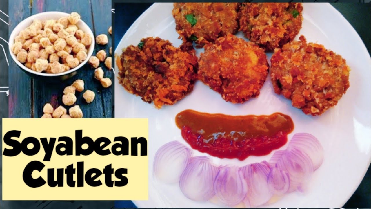 Soya cutlets | soyabean cutlets recipe| soya tikkis | cutlets with soya ...