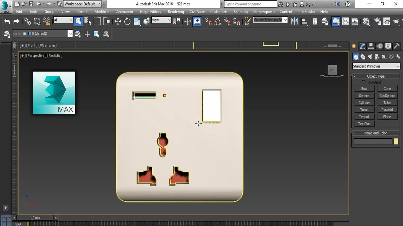 Switch board design in 3ds max 2016 Bangla Tutorial | Shadin Creative ...