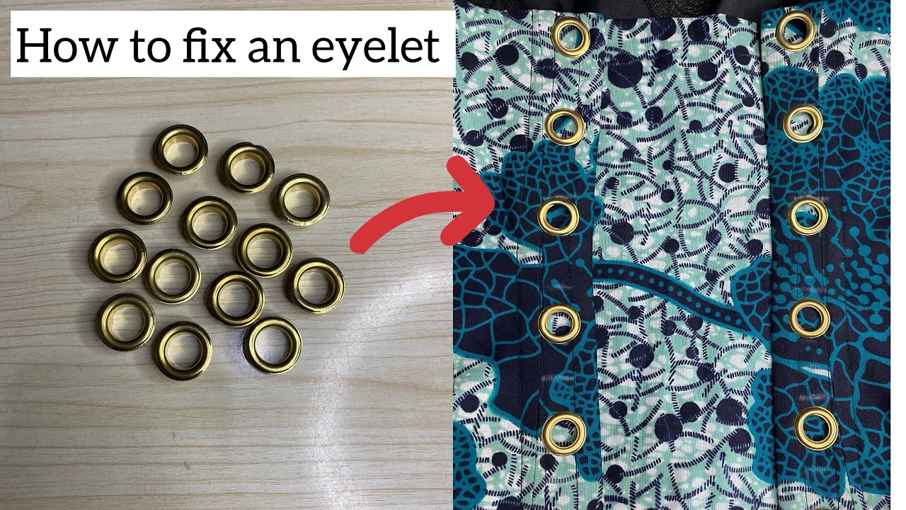 How to fix an eyelet to your corset dress (beginner friendly tutorial) - YouTube