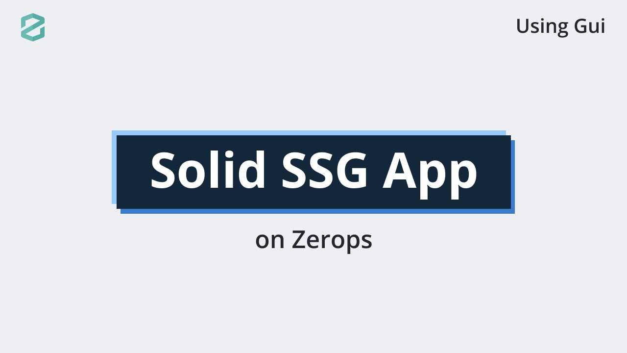 Deploying Solid SSG on Zerops with GUI - zCli - YouTube