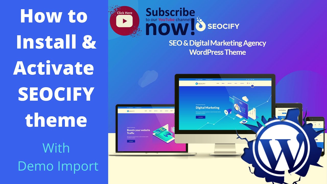 How to install & activate Seocify theme with demo import | 100% ...