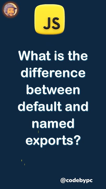 What is the difference between default and named exports in JavaScript #shorts #javascript - YouTube