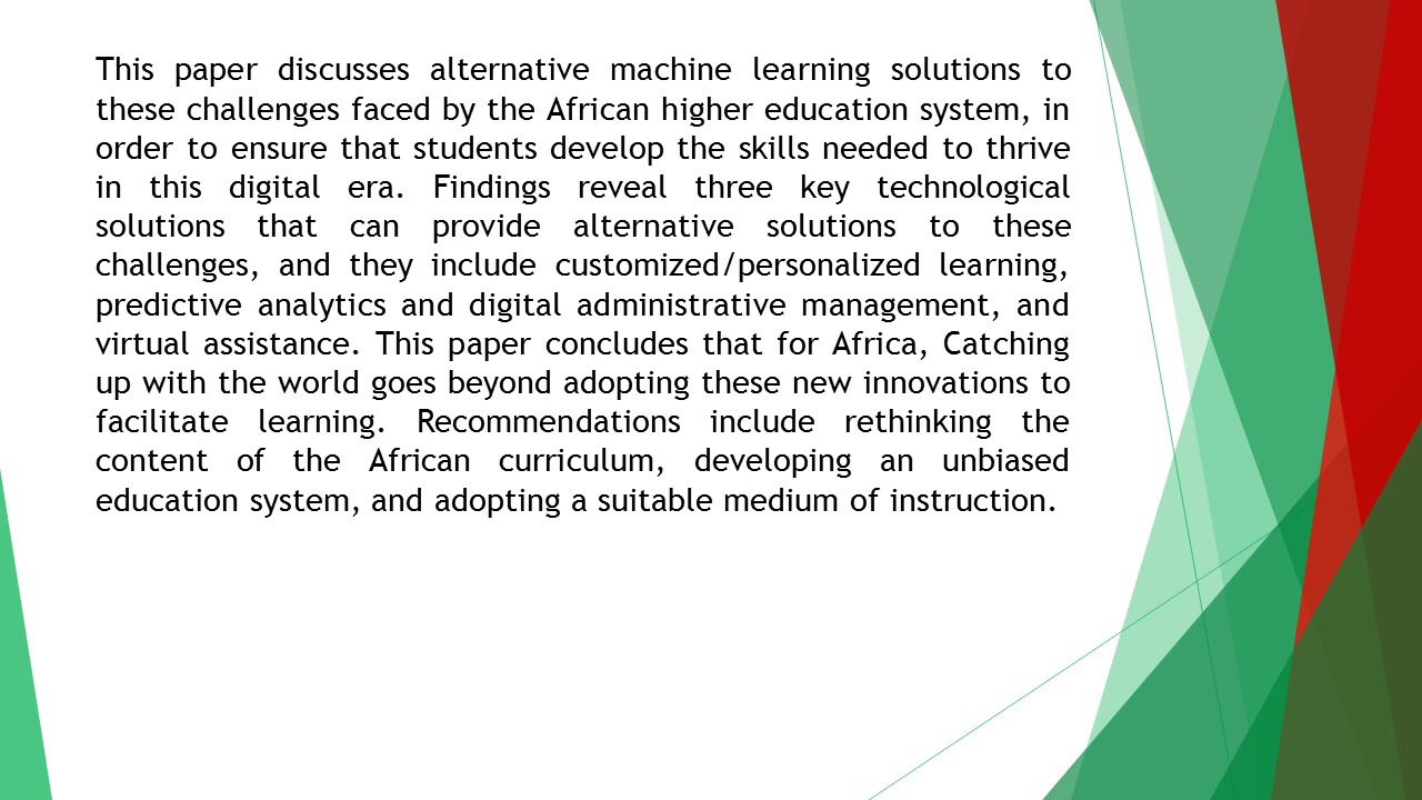 Theorising Machine Learning as an Alternative Pathway for Higher ...