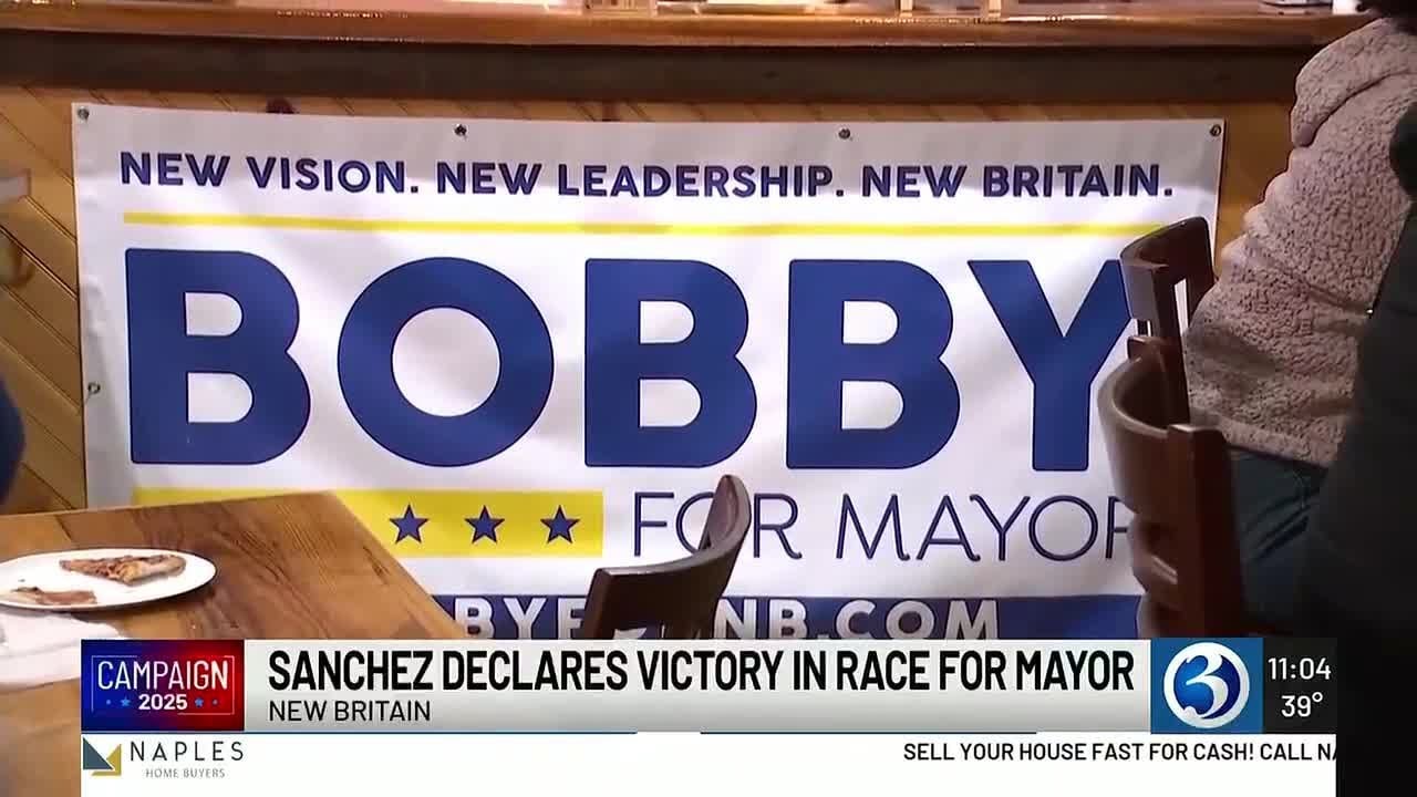 Bobby Sanchez declares victory in race for New Britain mayor - YouTube