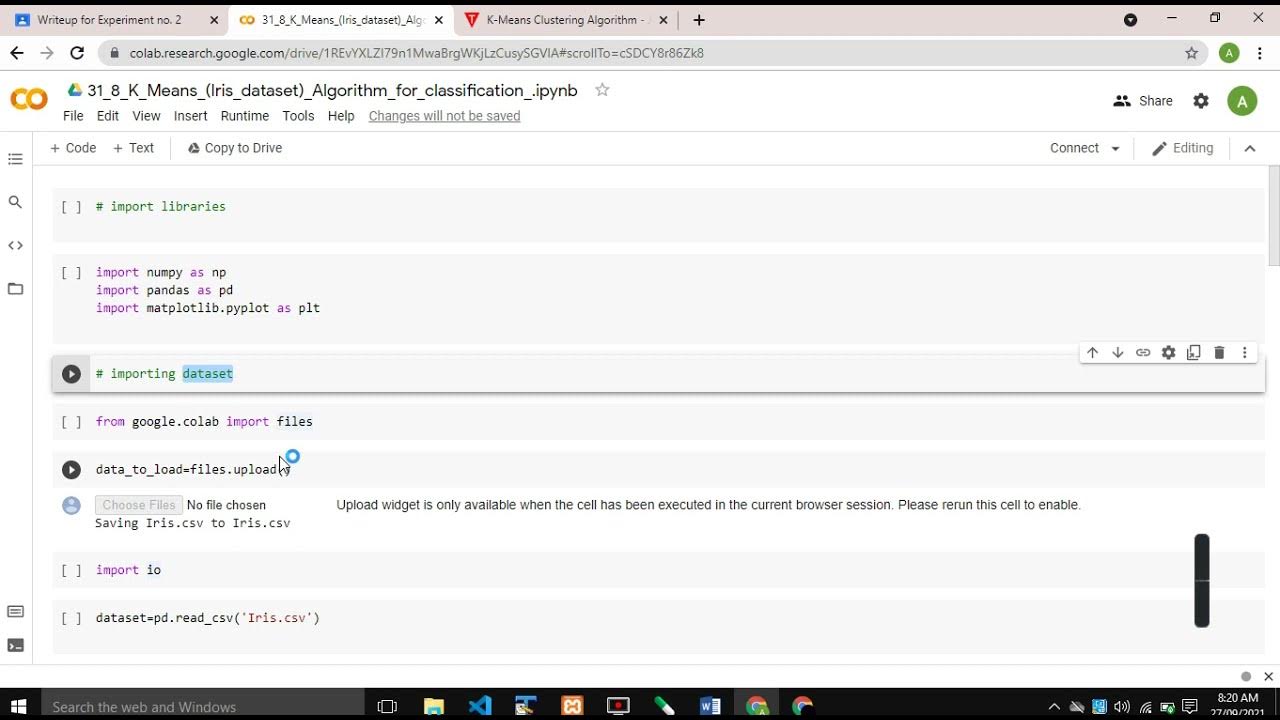 K-Means Clustering Algorithm, unsupervised algorithm,DWM, data mining ...