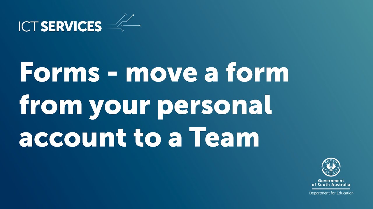 Forms - move a form to a Team - YouTube