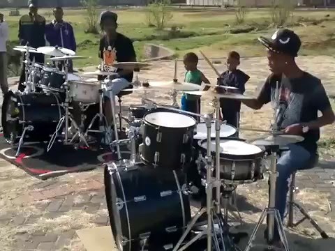 Jstar and Nemo Zacheus on drums Marvin McQuitty Outdoor Tribute jam ...