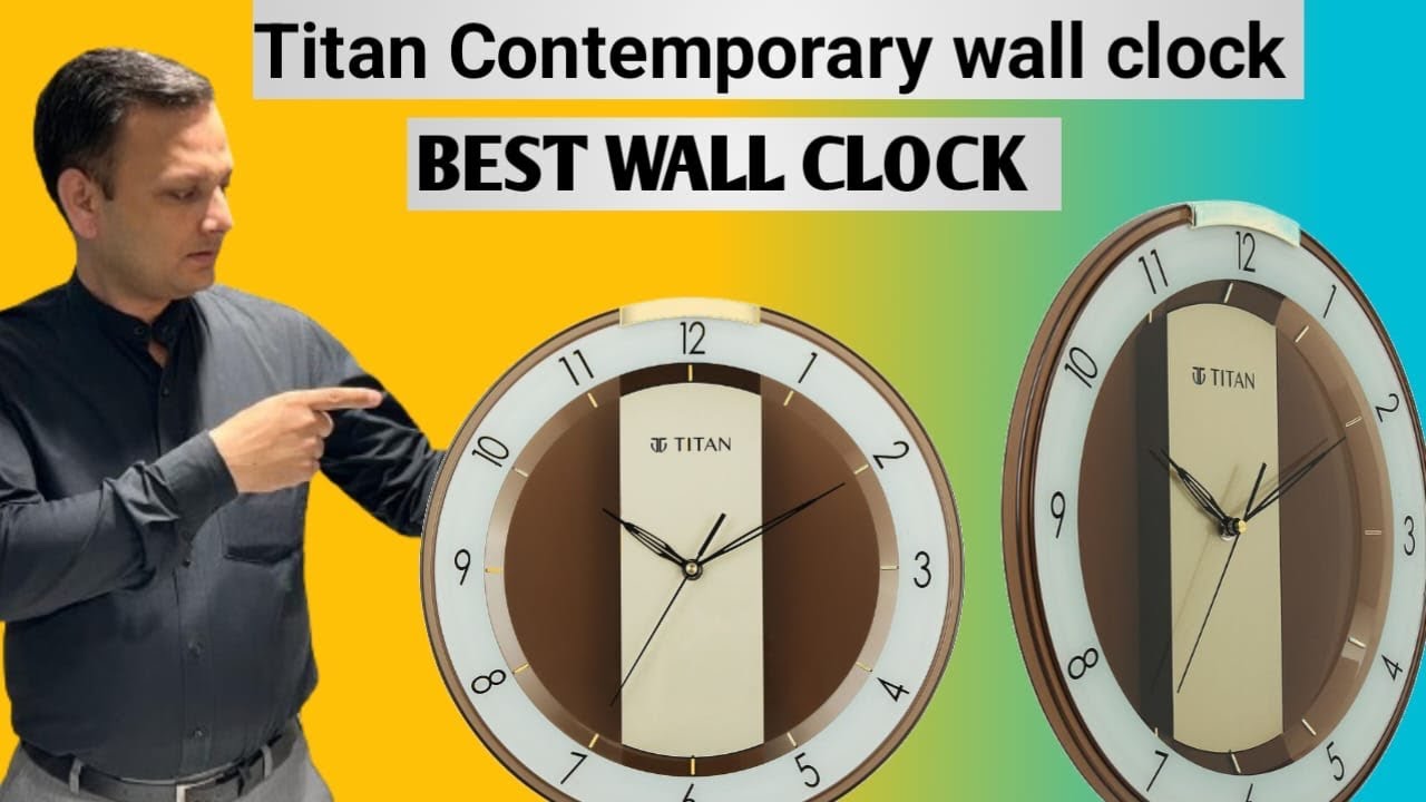Titan Wall Clock| ₹2495| Titan Contemporary Multicoloured Clock with a ...