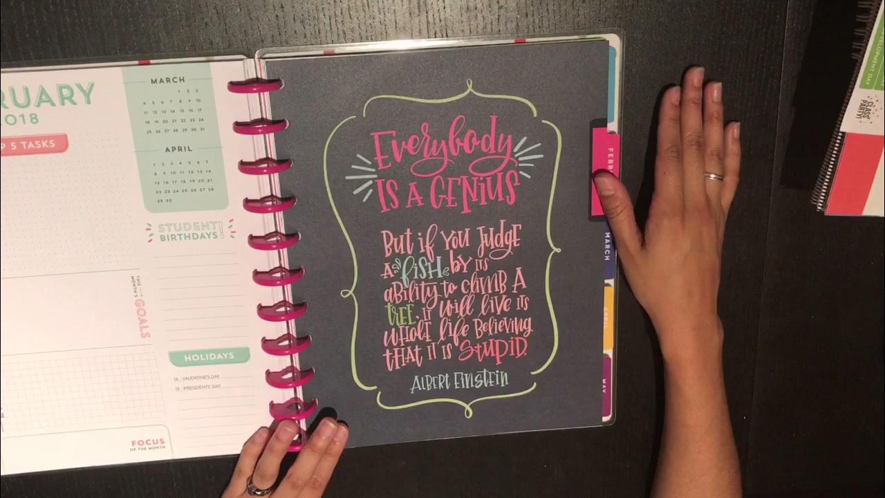 Happy Planner Teacher Planner 2017-2018 NEW! - YouTube