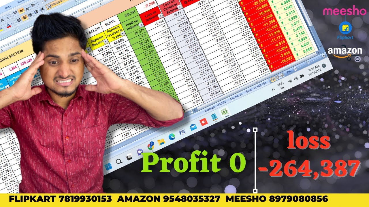 Calculate profit/loss in Ecommerce business? Reconciliation of payments on Flipkart Amazon ...