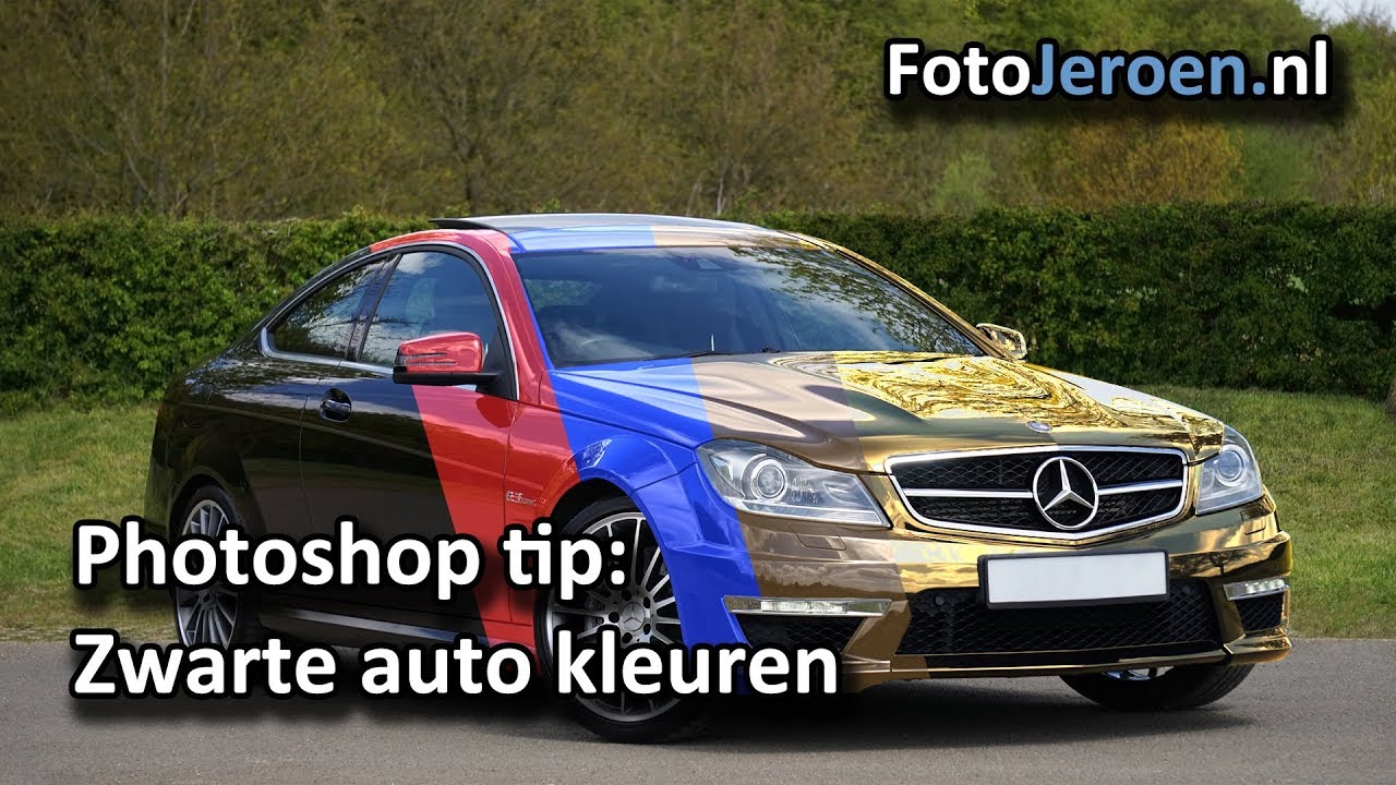 Een zwarte auto kleuren (Photoshop) - YouTube