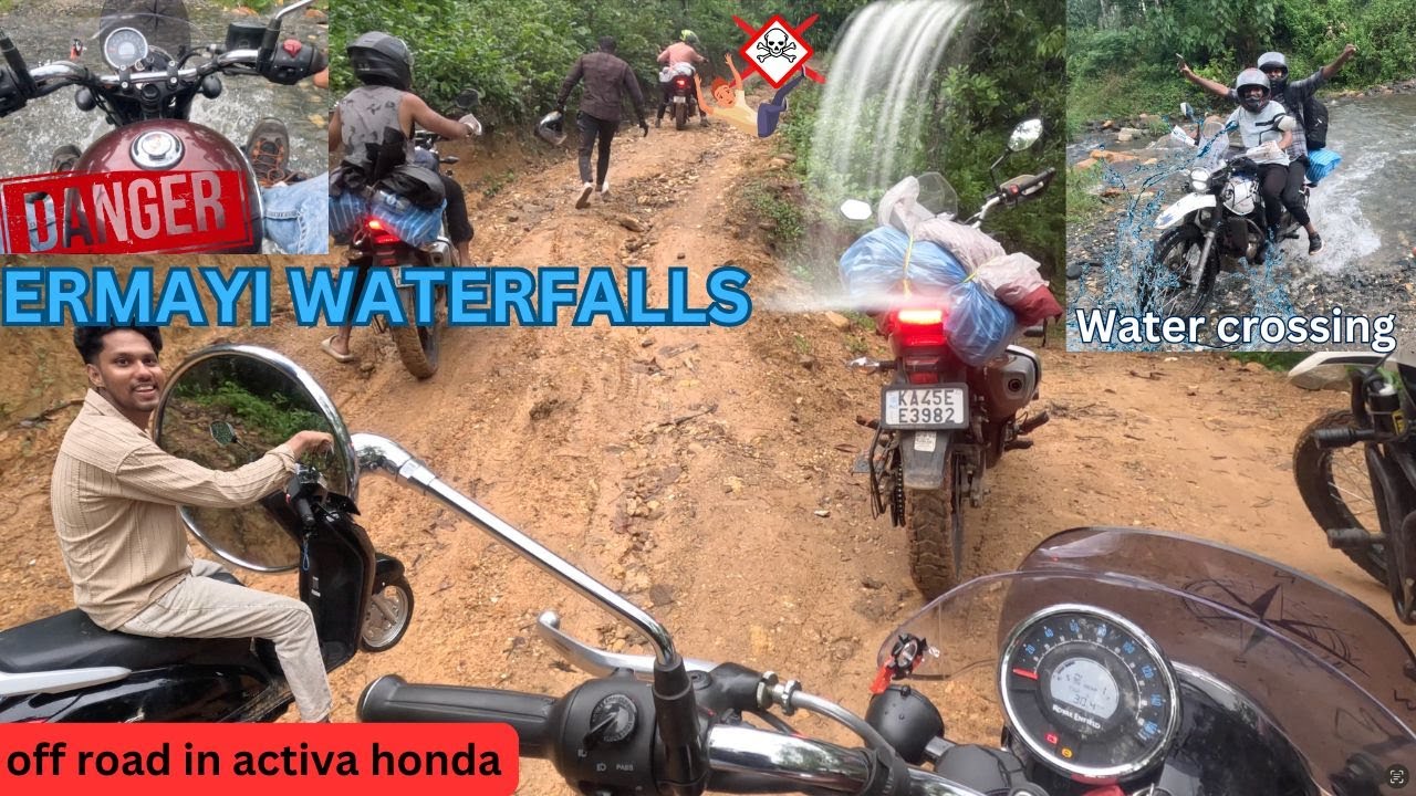 Ermayi waterfalls route Karnataka/off road trails/water crossing/near ...