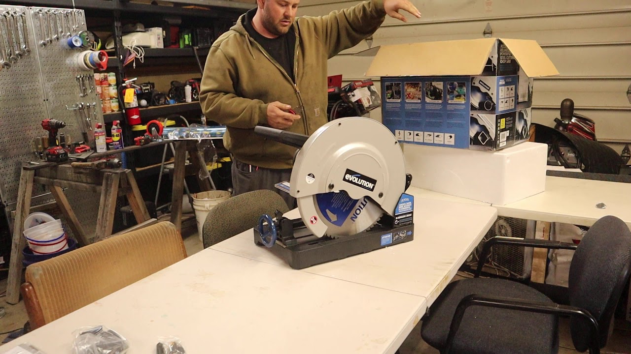 Evolution metal cutting saw un-boxing - YouTube