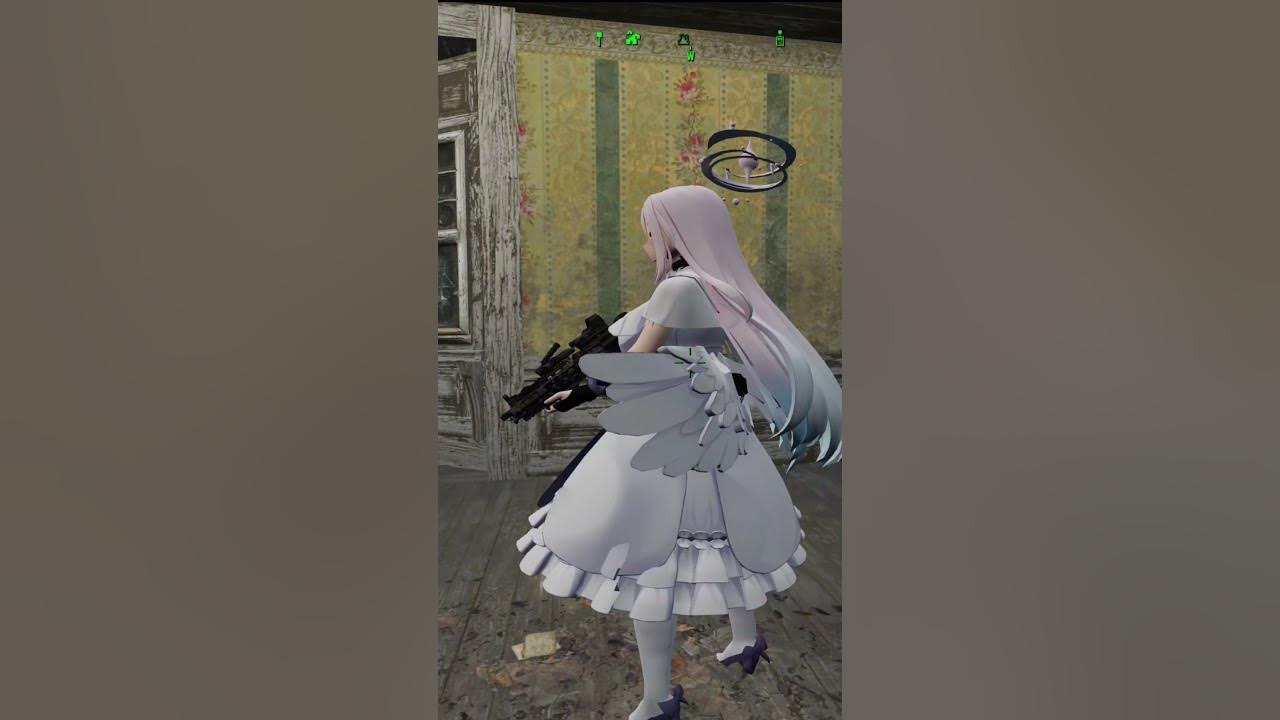 [fallout 4 In Game Costume] Blue Archive Mika Misono Costume Youtube
