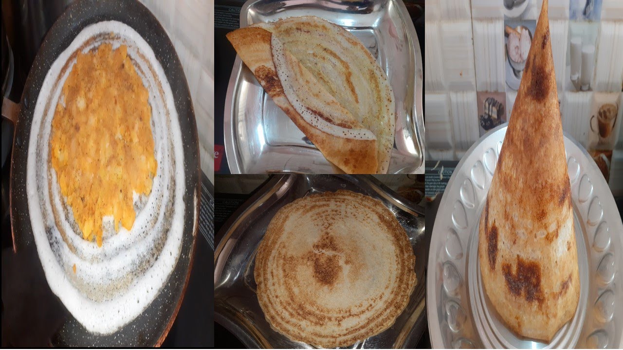 variety dosa part 2 || Egg dosa , Masala dosa , cone dosa || Dosa ...