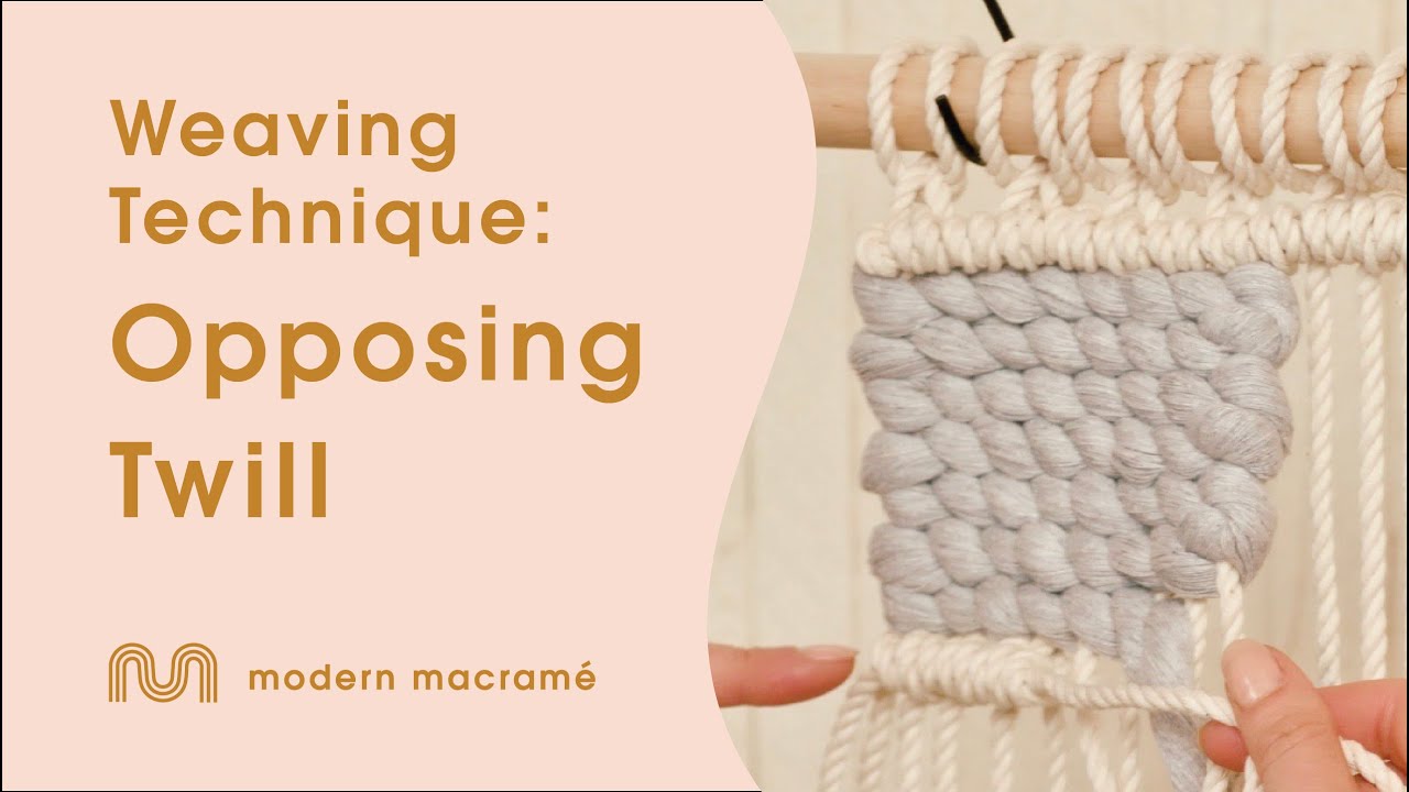 Weaving Technique: Learn the Opposing Twill - YouTube