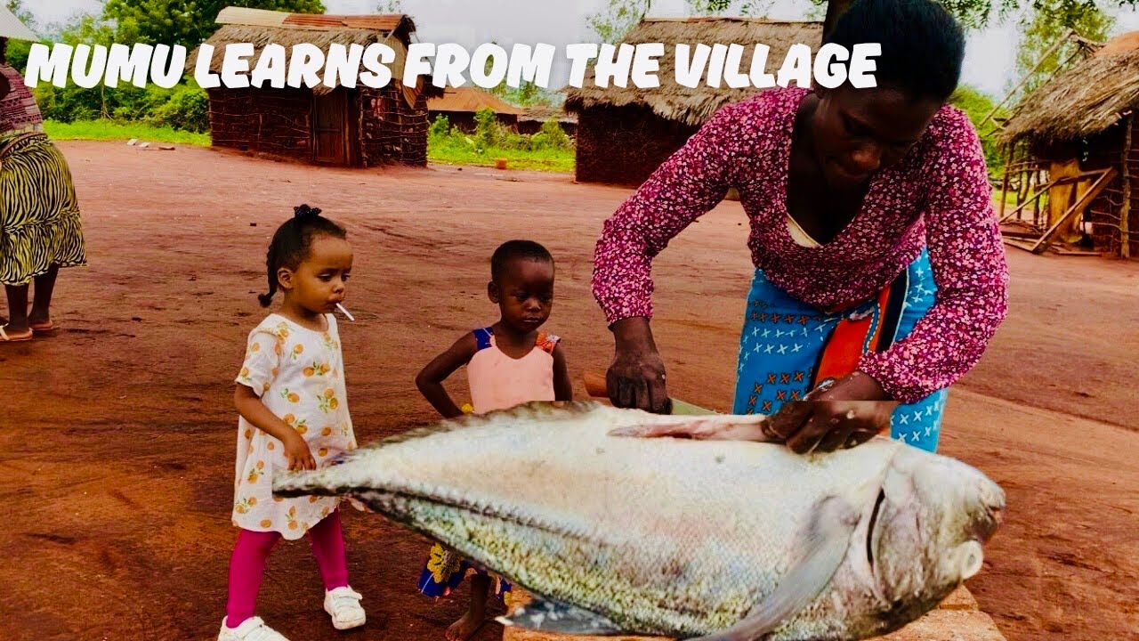 3-Year-Old Mumu Sees a HUGE Fish for the First Time Plus Teaches ...