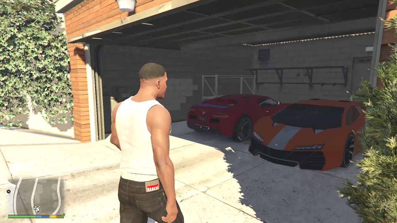 Grand Theft Auto V (Franklin Clinton Car Collection near Home) - YouTube