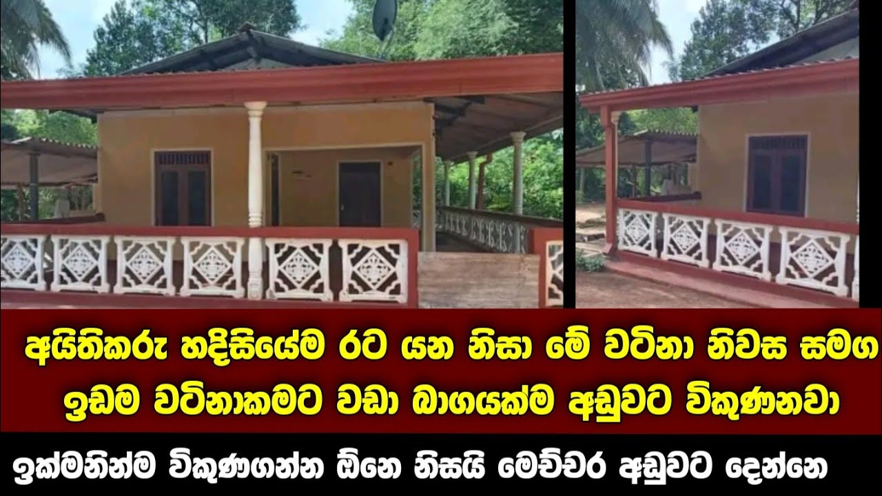 අයිතිකරු රට යන නිසා වටිනාකමෙන් බාගයක්ම අඩුවට විකුණන වටිනා නිවසක් සමග