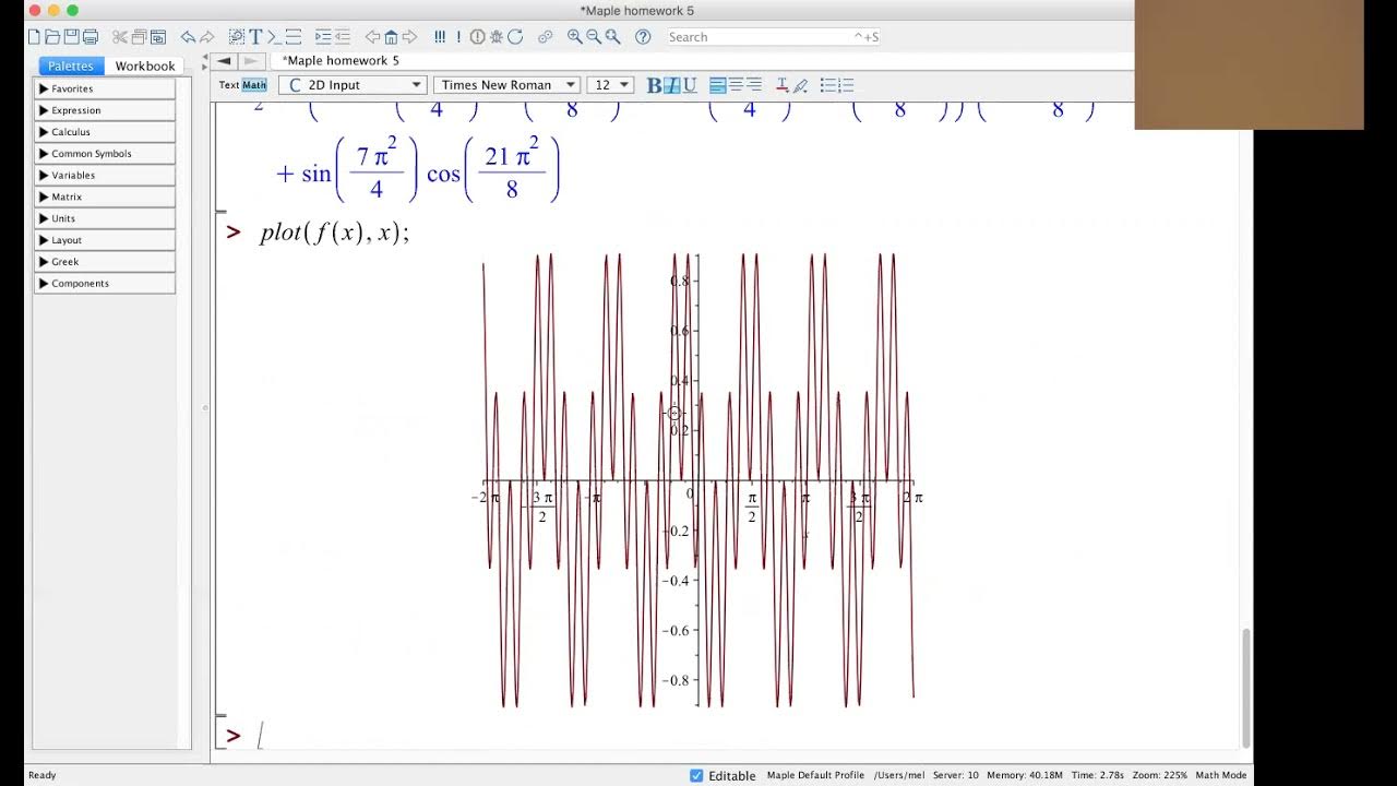 Maple homework 5 solutions - YouTube