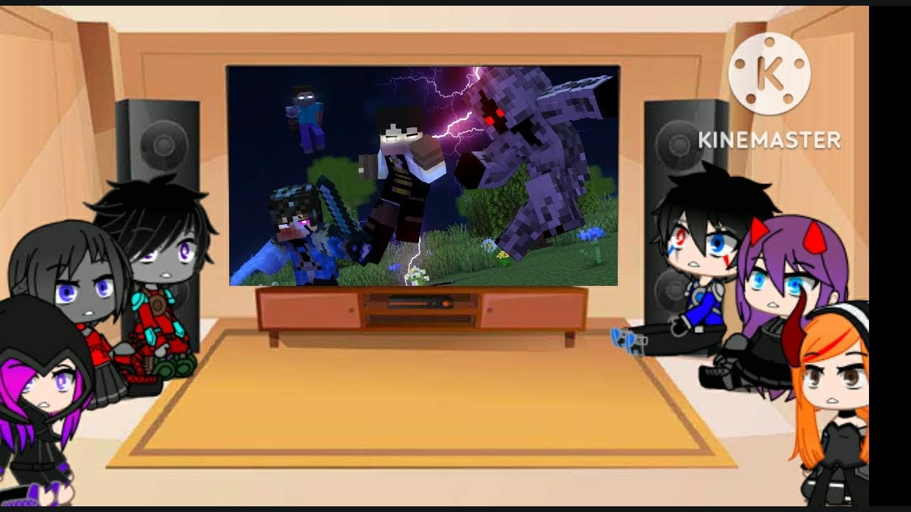 Rainimator friend's react to Black and Blue AMV Rain and Jeff vs Entity ...