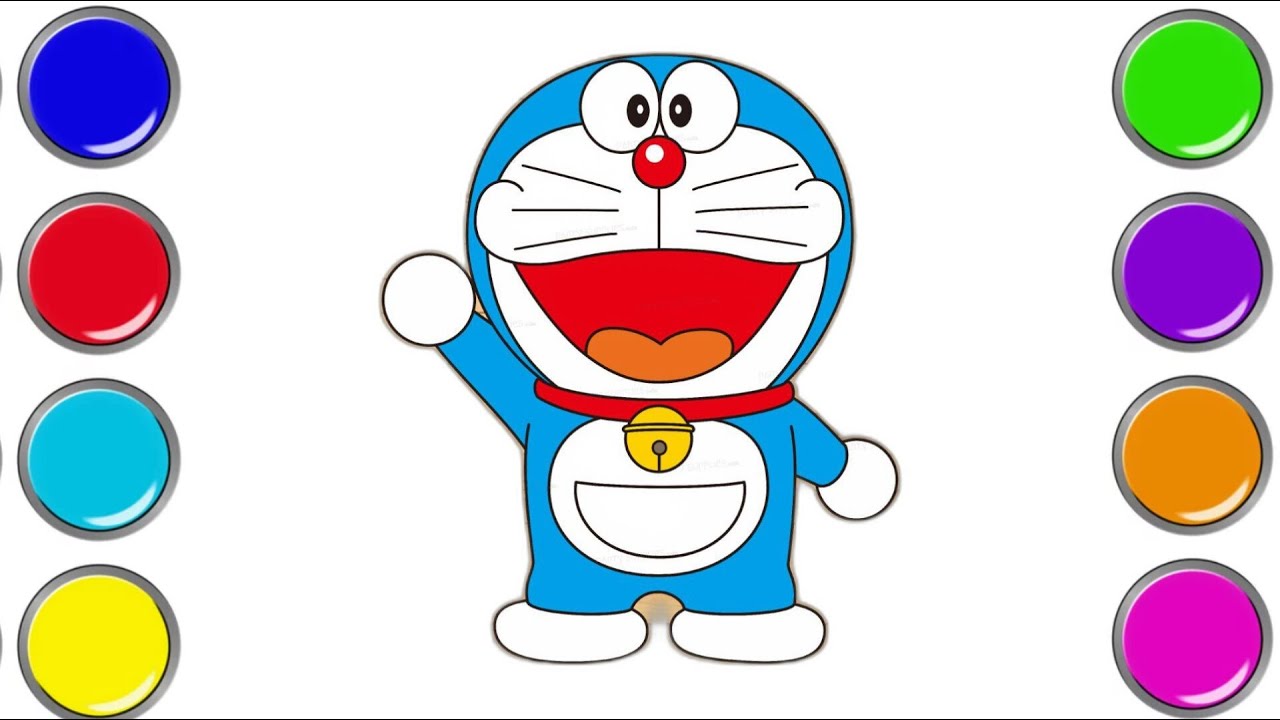 How to draw & color Doraemon for kids & toddlers step by step | # ...