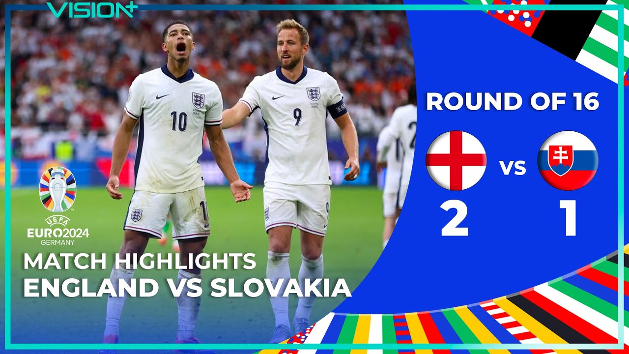 MATCH HIGHLIGHTS: INGGRIS 2 - 1 SLOWAKIA | Round of 16 - UEFA EURO 2024 ...